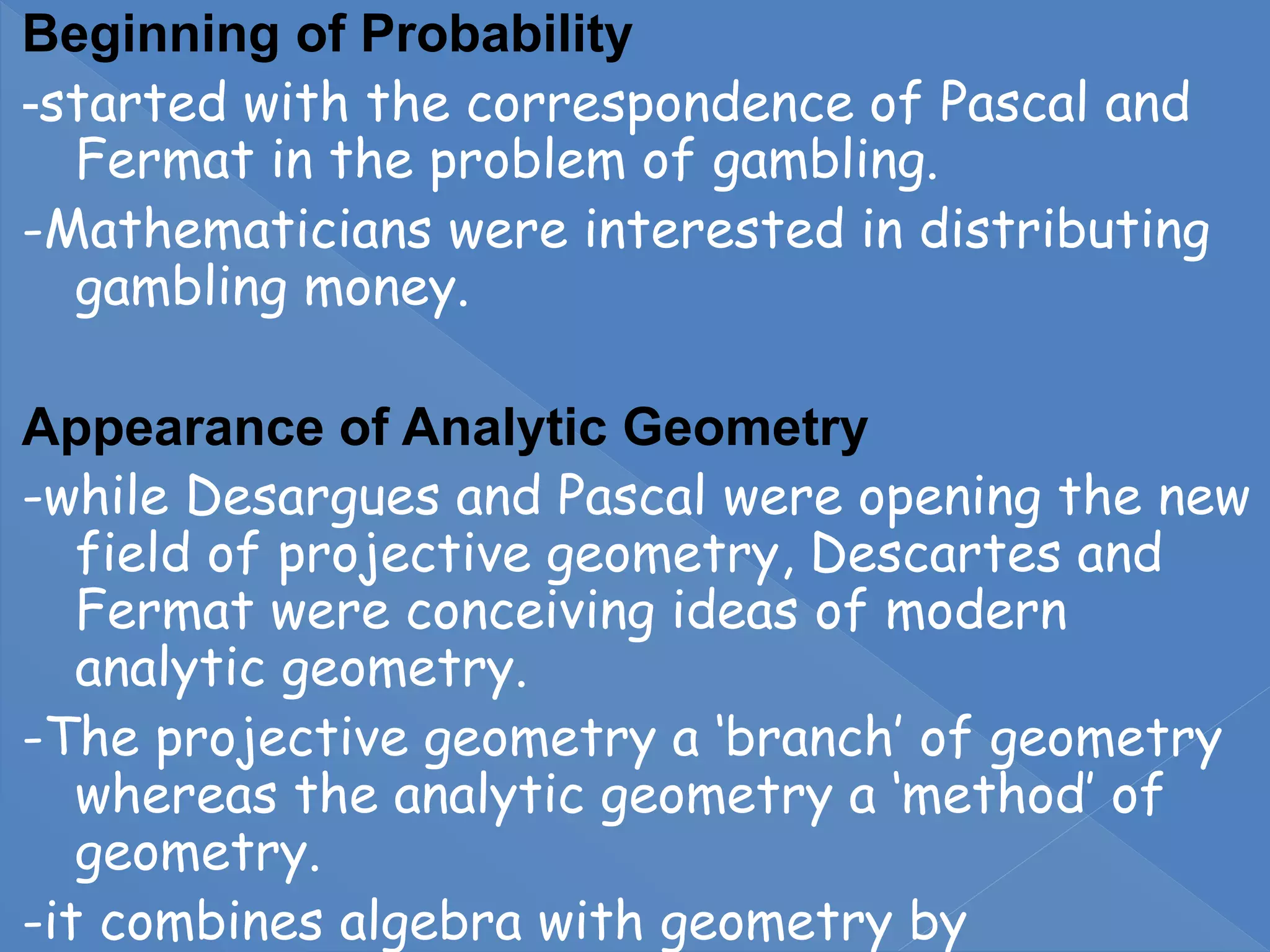 17th Century Mathematics | PPTX