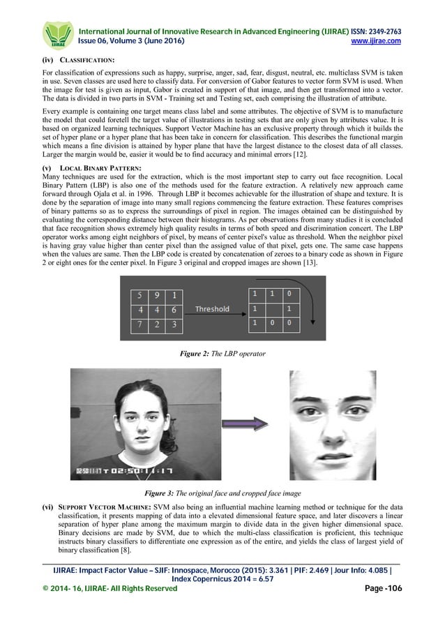 Facial Expression Recognition Using Local Binary Pattern And Support Vector Machine Pdf