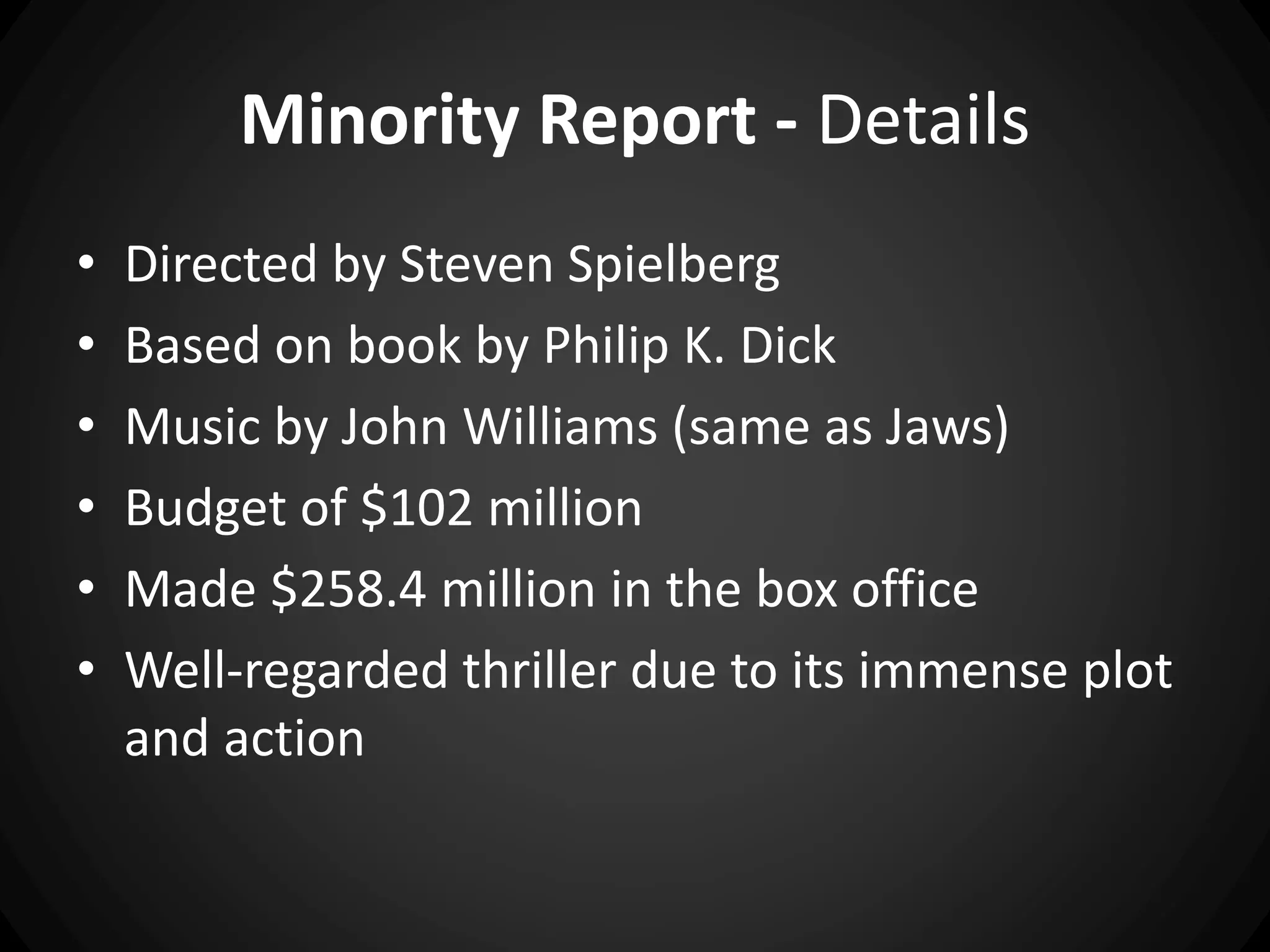 Director Study - Steven Spielberg | PPTX