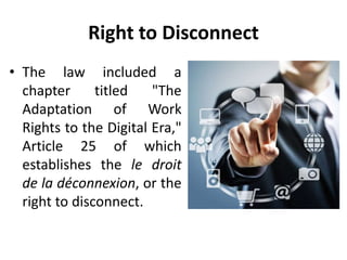 Right to disconnect - Human Resource Management - Manu Melwin Joy | PPTX