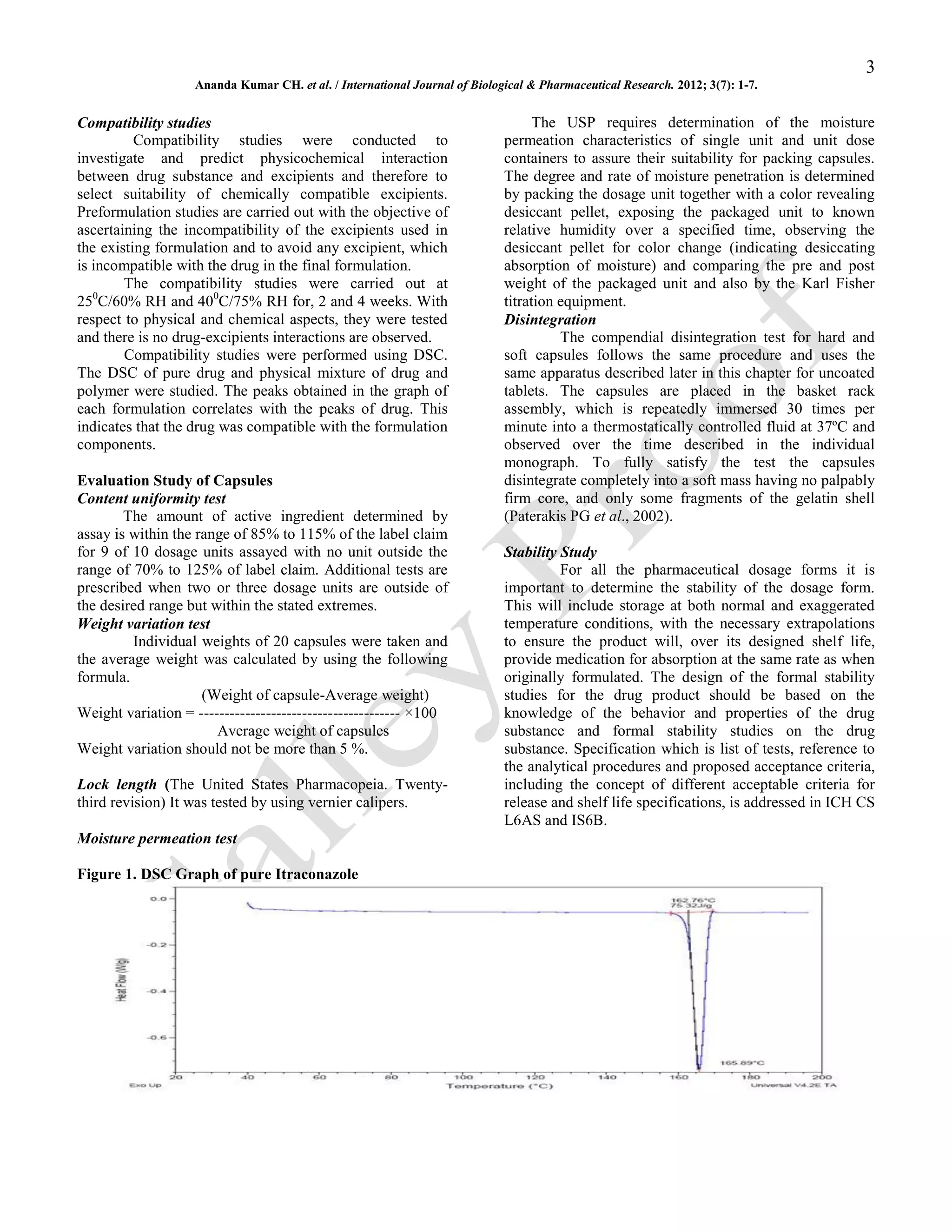 DEVELOPMENT OF ITRACONAZOLE IMMEDIATE RELEASE PELLETS BY USING HPMC LOADED IN GELATIN CAPSULES | PDF