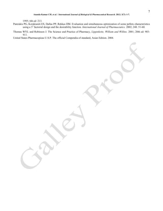 DEVELOPMENT OF ITRACONAZOLE IMMEDIATE RELEASE PELLETS BY USING HPMC ...
