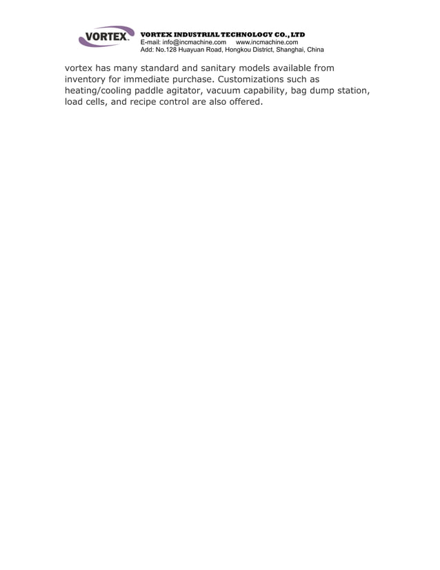 ribbon blender for large scale powder blending, paste mixing, vacuum ...