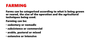 GEOGRAPHY YEAR 10: RURAL ENVIRONMENTS - FARMING IN RURAL AREAS | PPTX ...
