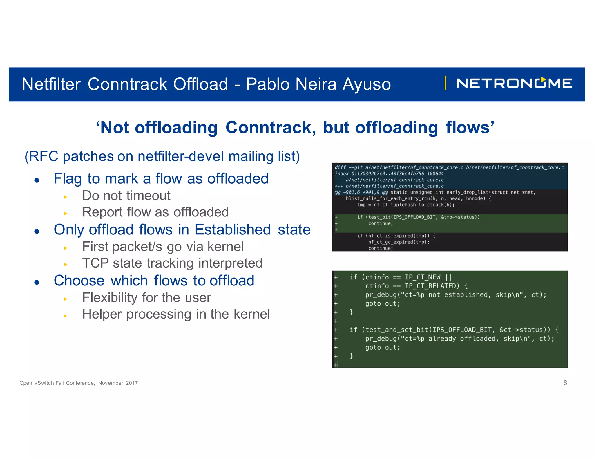 LF_OVS_17_Open vSwitch Offload: Conntrack and the Upstream Kernel | PDF