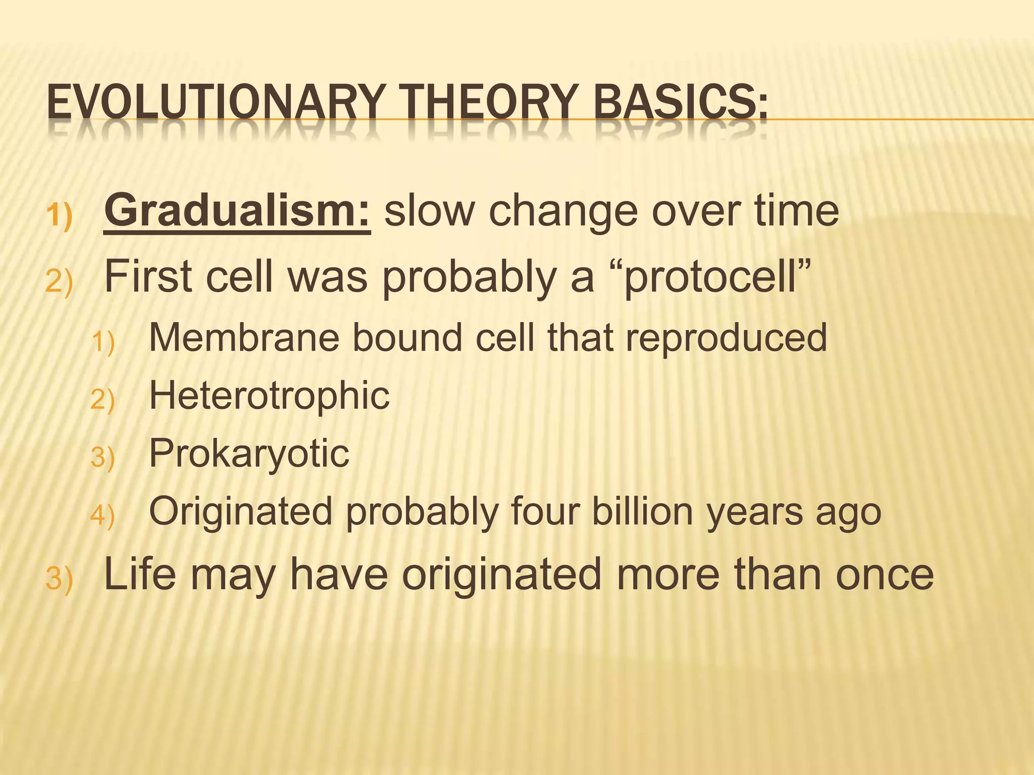 Evolution Notes | PPTX