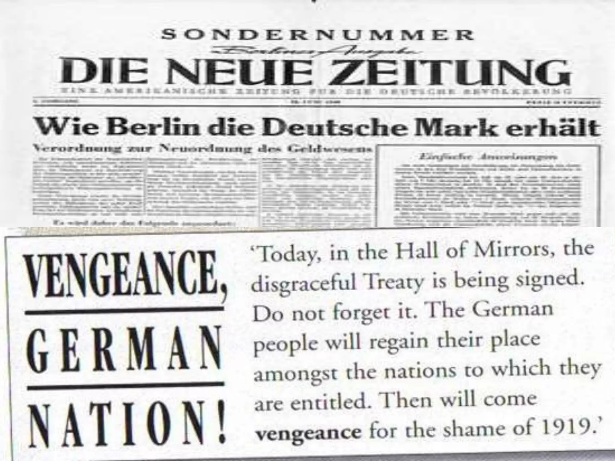 CAMBRIDGE IGCSE HISTORY: GERMAN NEWSPAPERS | PPTX