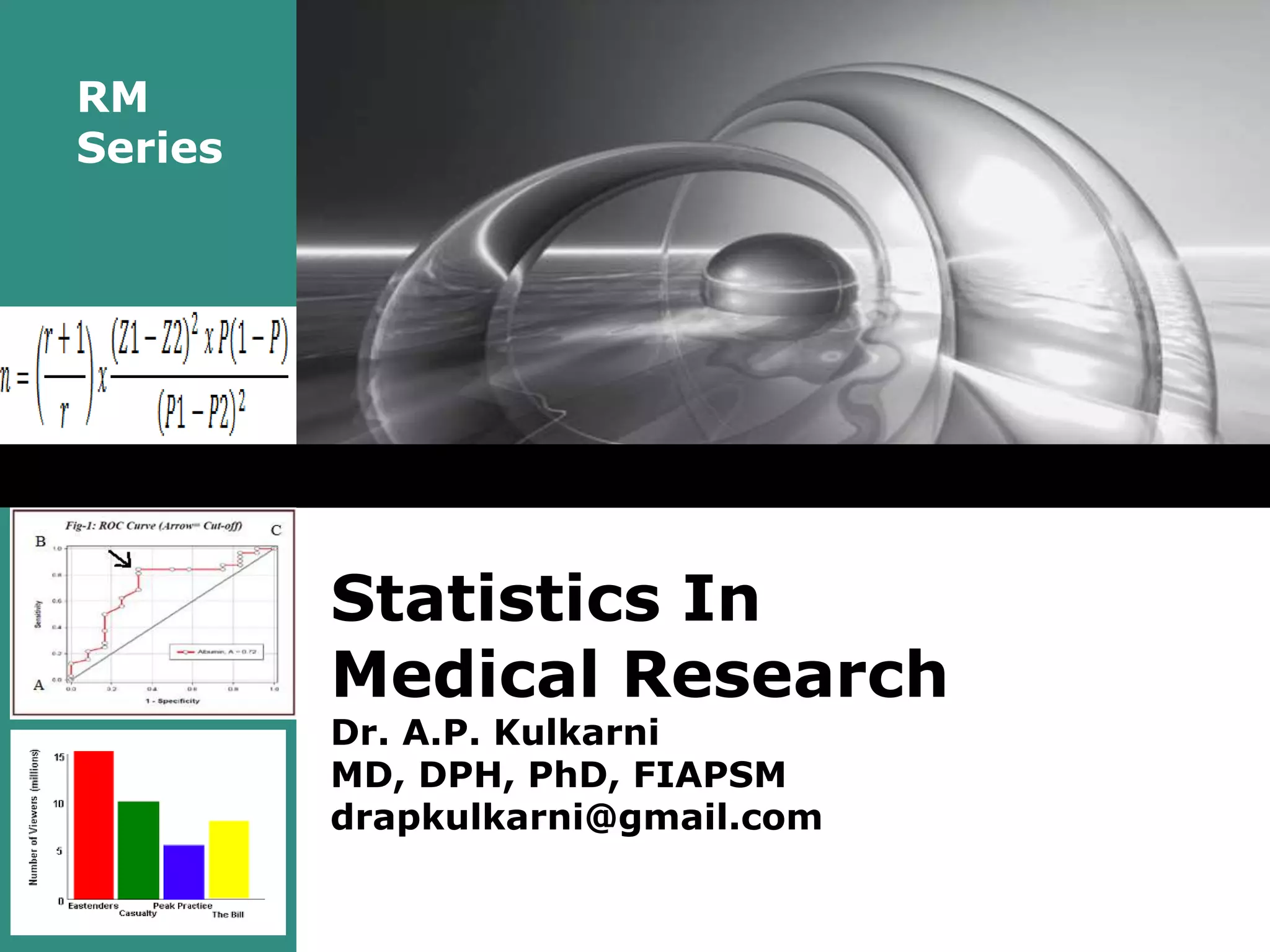 Statistics in medical research | PPTX