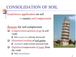 Geotechnical Engineering-I [Lec #17: Consolidation] | PPSX | Physics ...