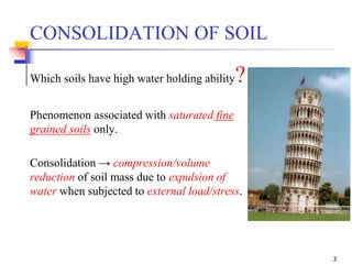 Geotechnical Engineering-I [Lec #17: Consolidation] | PPSX | Physics ...