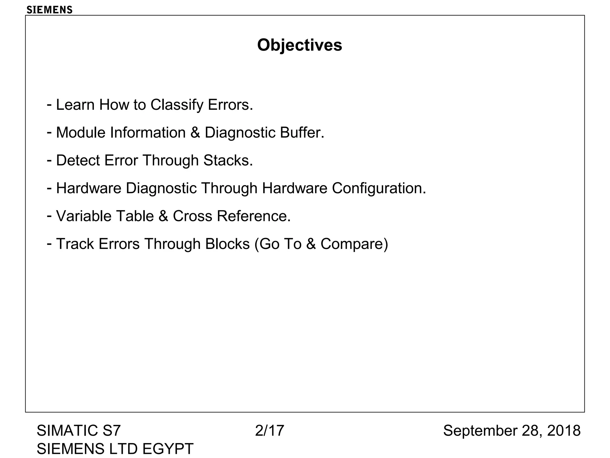 ERROR | PPT | Operating Systems | Computer Software and Applications