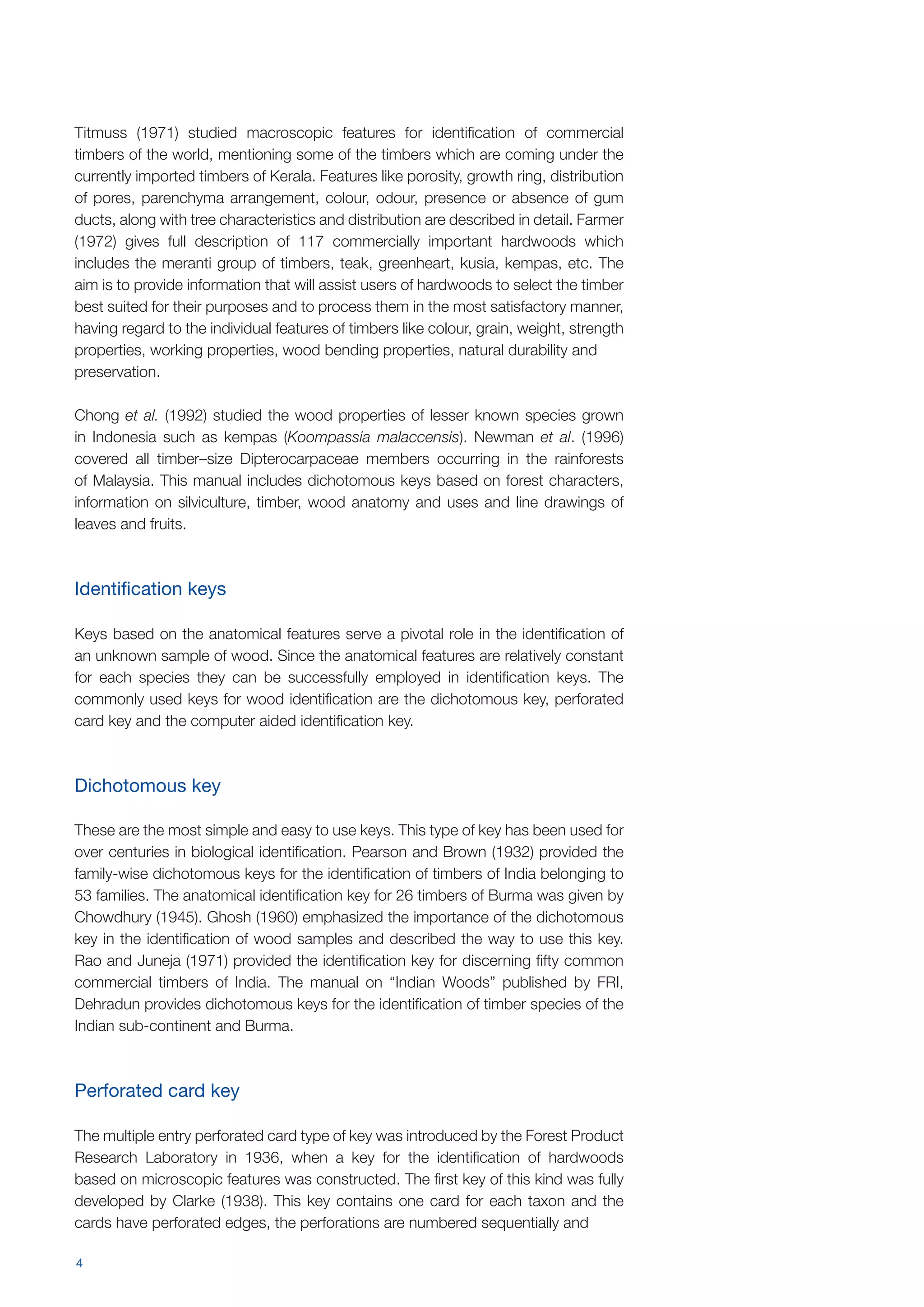 TIMBER IDENTIFICATION MANUAL | PDF