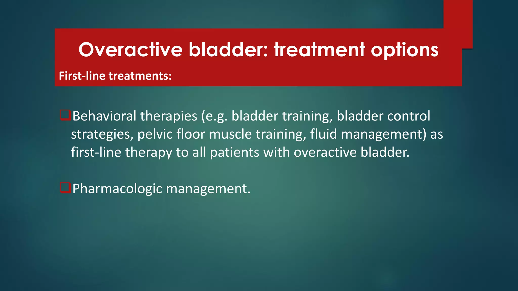 All you need to know about Overactive Bladder Disease | PPT