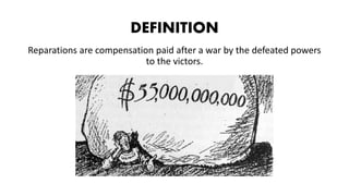 REVISION IGCSE CAMBRIDGE HISTORY: REPARATIONS | PPTX
