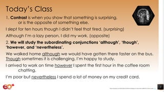 subordinating conjunctions of contrast | PDF