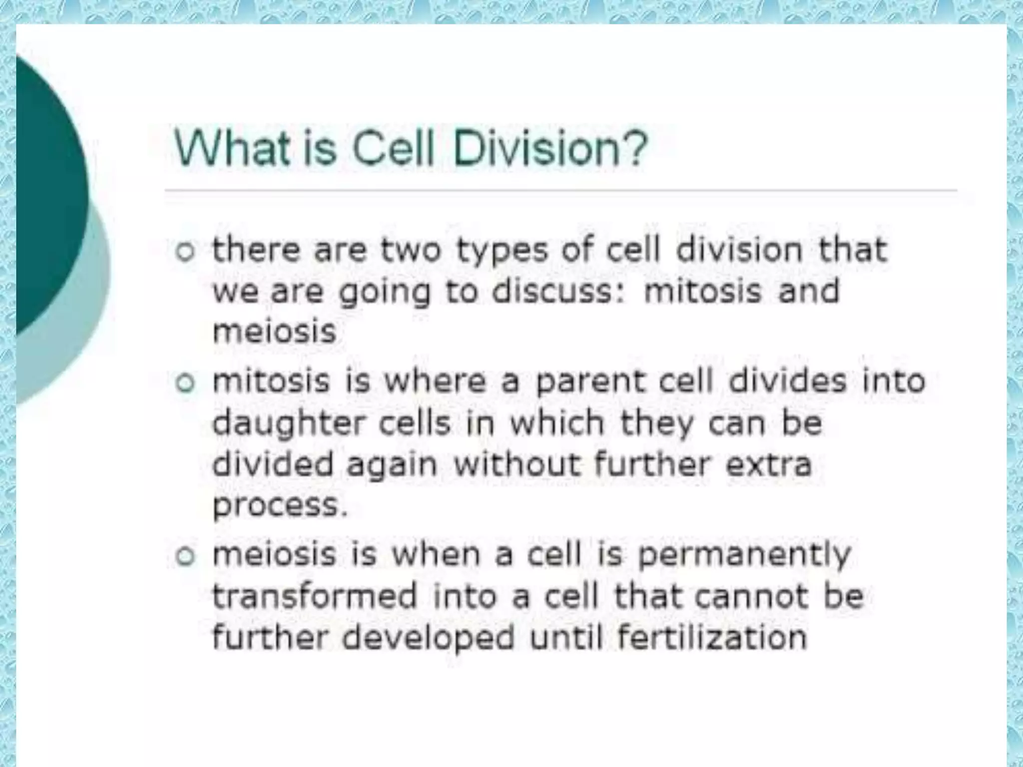 Types of cell divisions | PPTX