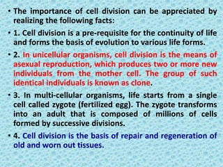 Types of cell divisions | PPTX