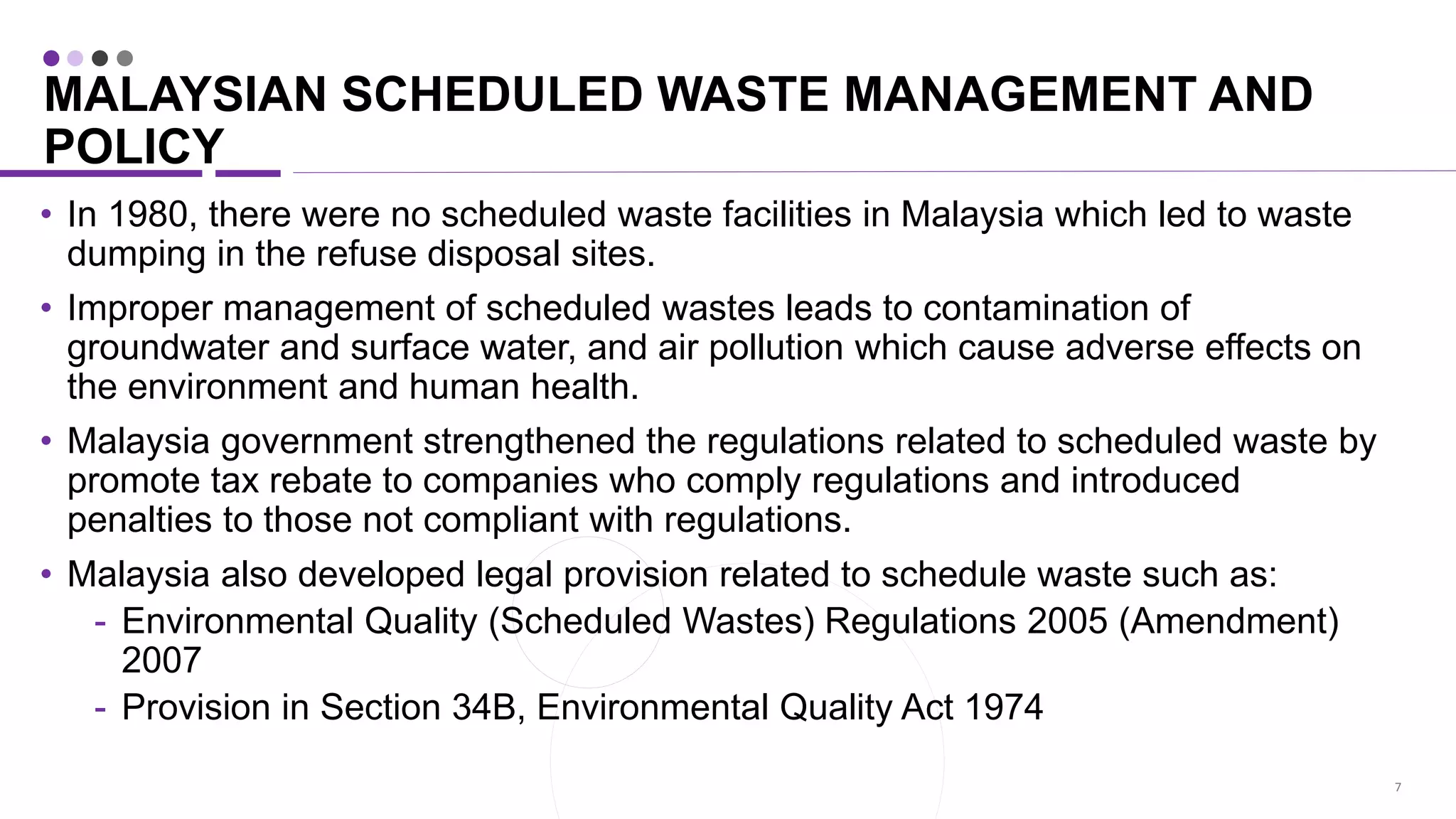 Schedule waste management in Malaysia | PPTX