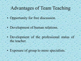 Methods of teaching - Team teaching | PPT