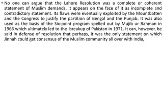 Pakistan Resolution | PPTX