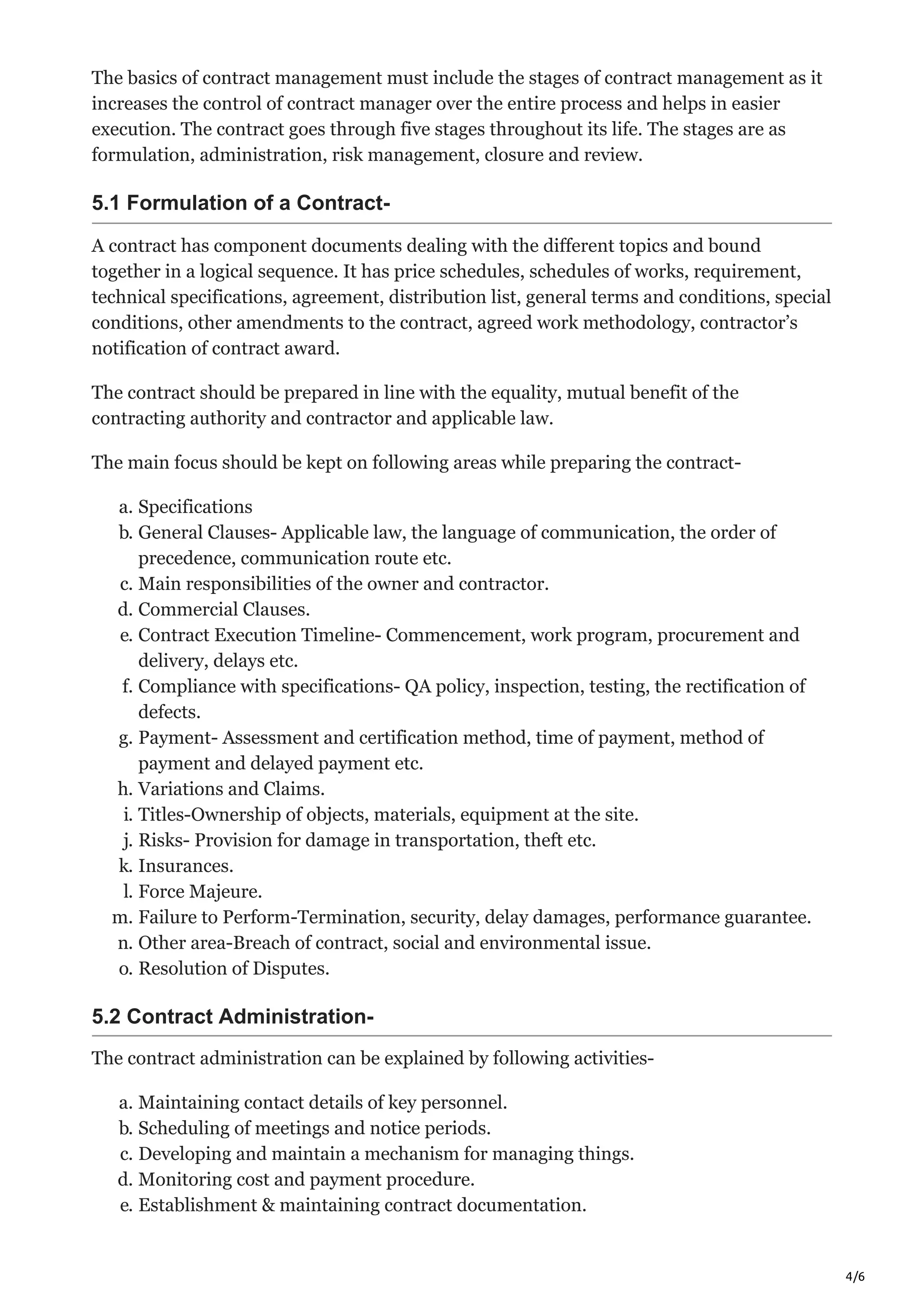 Basics of Contract Management | PDF