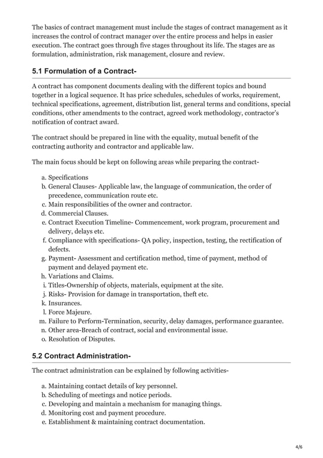 Basics of Contract Management | PDF | Business Accounting & Finance | Business