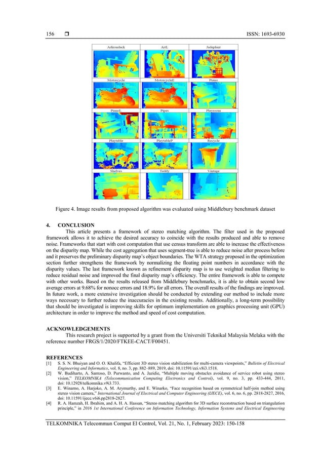 Stereo matching algorithm using census transform and segment tree for depth estimation | PDF