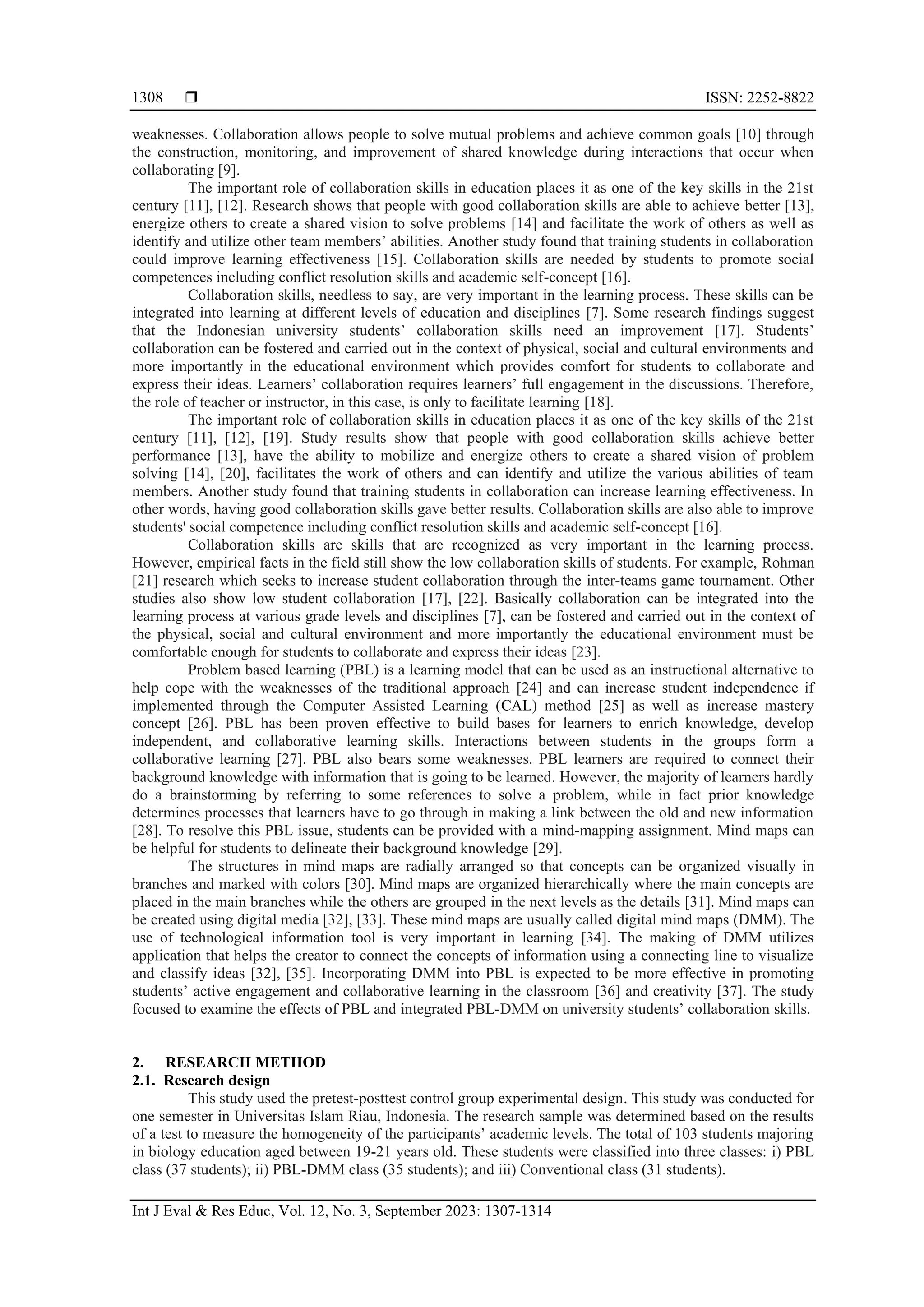 Effective learning model bases problem based learning and digital mind maps to improve student’s ...