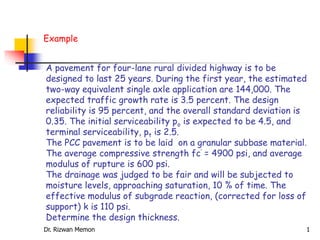 17. AASHTO Rigid Pavement Design (Example).pptx