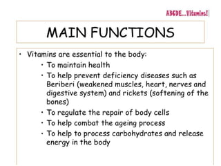 17. Vitamins and minerals (Biochemistry) | PPT