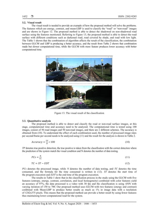 Road surface classification based on LBP and GLCM features using kNN ...