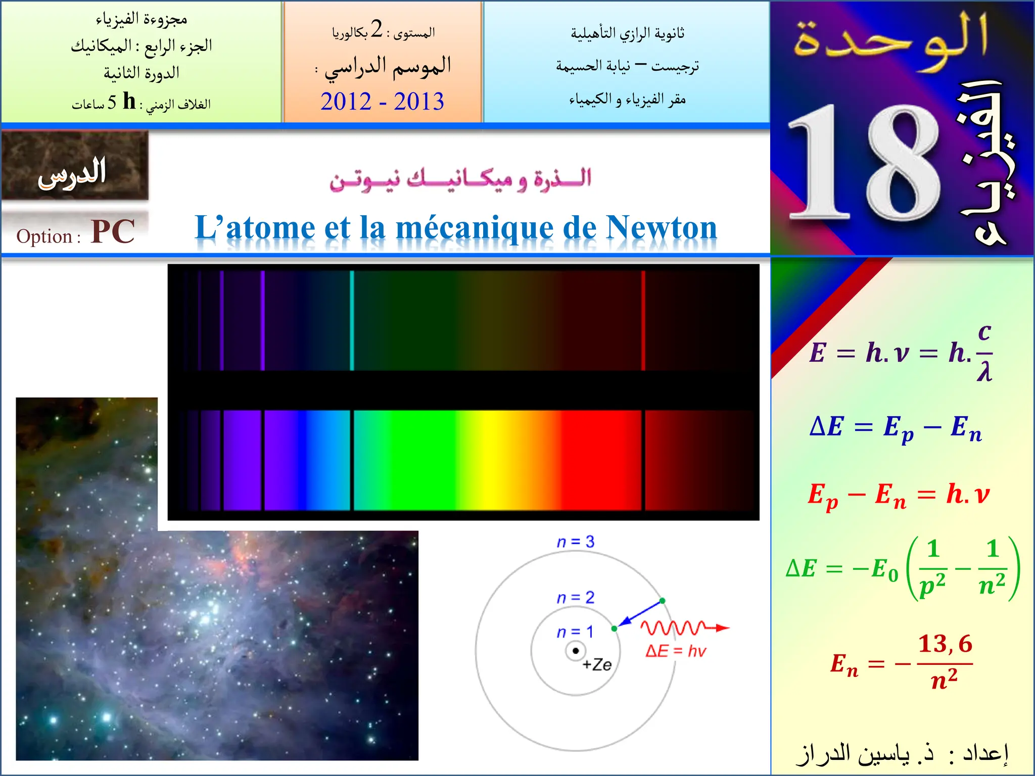 Mécanique quantique newtonien dt physique chimie moderne | PPT