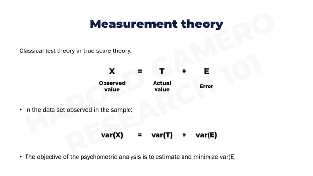Research 101: Scale Validity & Reliability | PPT