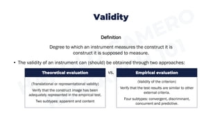 Research 101: Scale Validity & Reliability | PPT