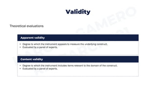 Research 101: Scale Validity & Reliability | PPT