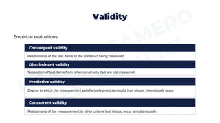 Research 101: Scale Validity & Reliability | PDF