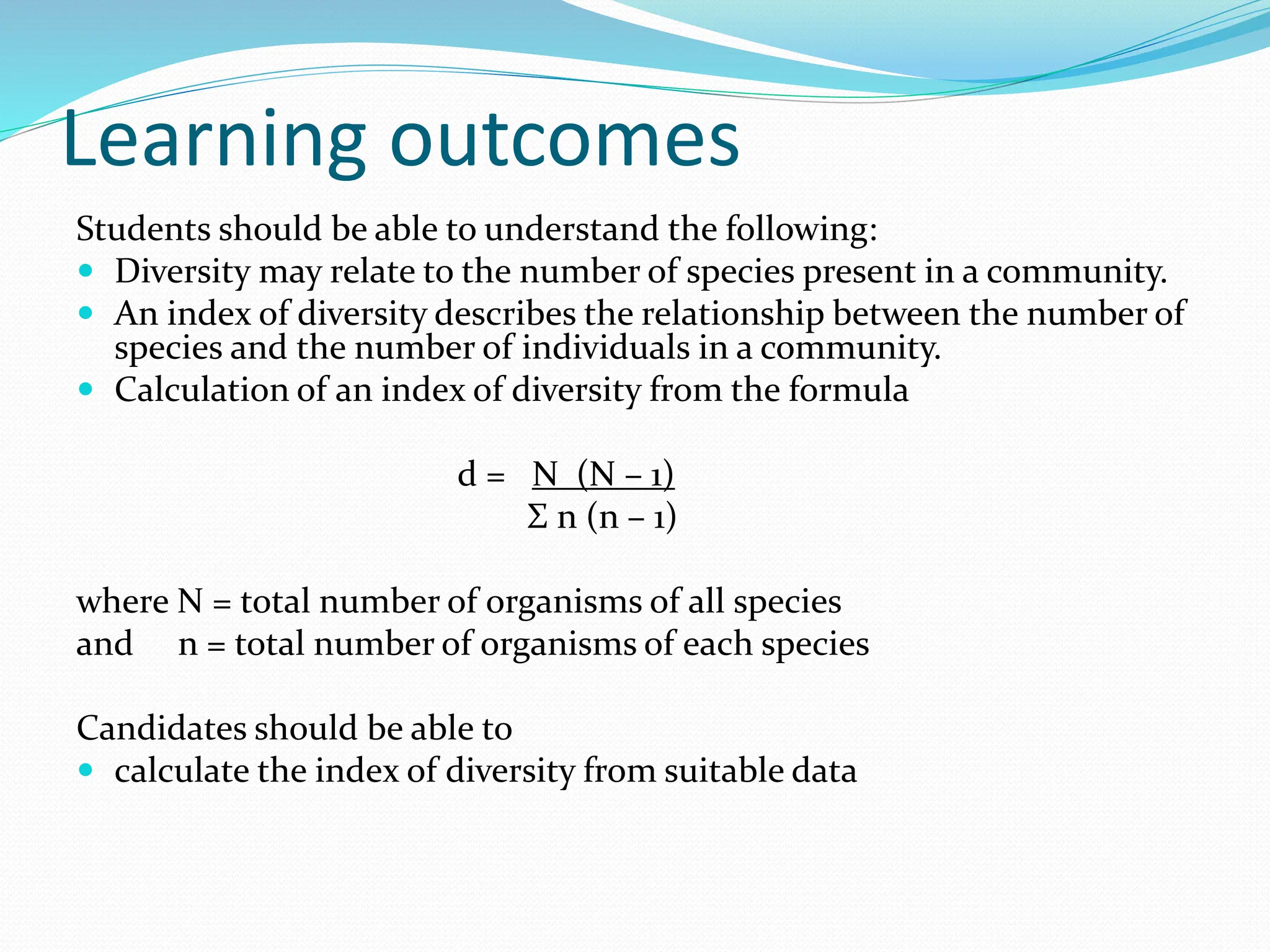 SPECIES DIVERSITY FOR HIGH SCHOOL STUDENTS | PPTX