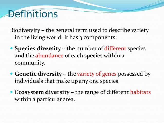 SPECIES DIVERSITY FOR HIGH SCHOOL STUDENTS | PPT