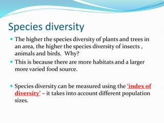 SPECIES DIVERSITY FOR HIGH SCHOOL STUDENTS | PPTX