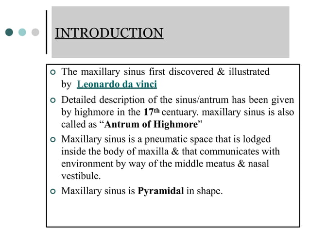 17. Maxillary sinus, antrum of highmore, surgical anatomy | PPTX