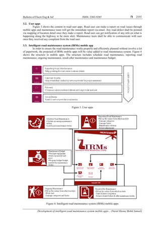 Development of intelligent road maintenance system mobile apps for a ...