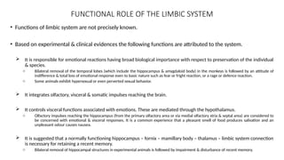 17. LIMBIC SYSTEM it's connection and disorders related | PPTX