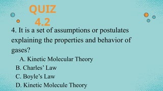 Kinetic Molecular Theory about the motion of molecules | PPTX