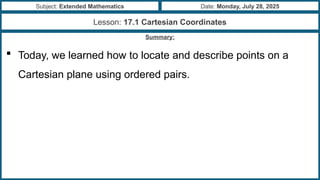 17.1 Cartesian Coordinates - Ext Math.pptx
