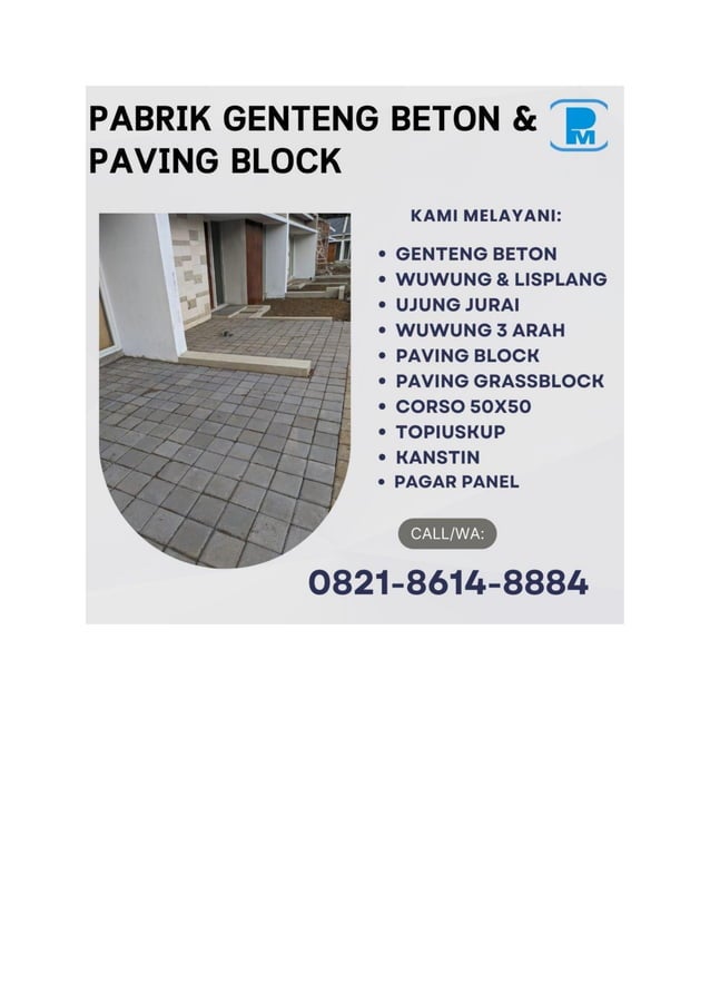 Bingung Pilih Paving? Kami Sediakan Semua Jenis Paving Block! | PDF