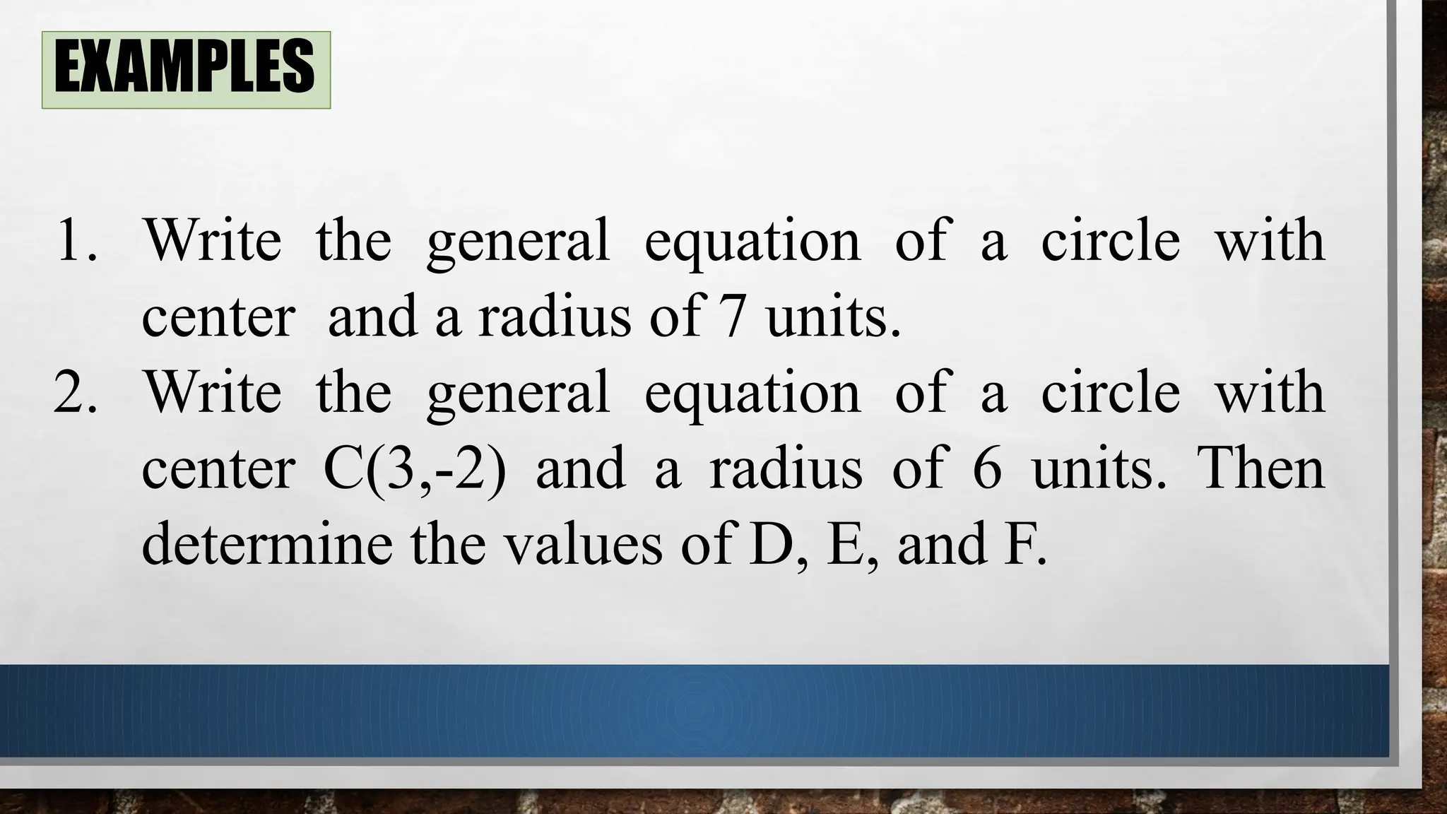 17. Illustrating Center-Radius Form.pptx Math 10 | PPTX