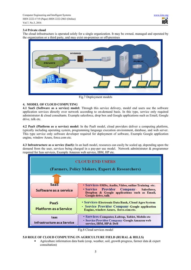Role of Cloud Computing Technology in Agriculture Fields | PDF | Computing | Technology & Computing
