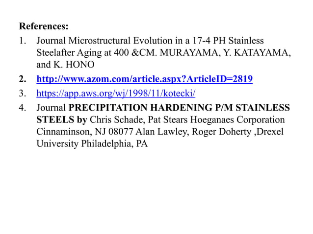 17 4 ph stainless steel | PPTX | Chemistry | Science