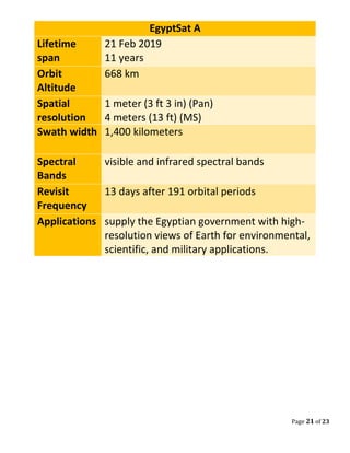 Remote Sensing - Operating Satellites | PDF