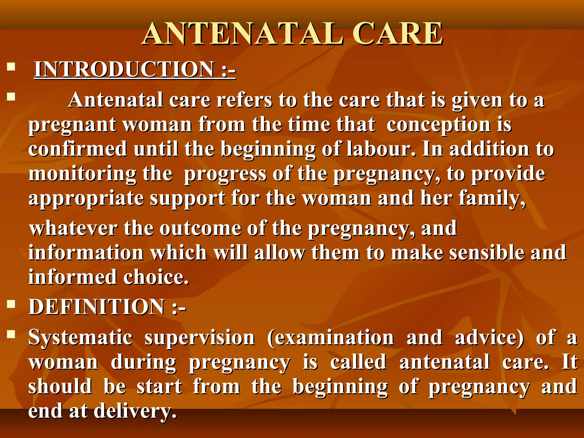 Basic Antenatal Care | PPT